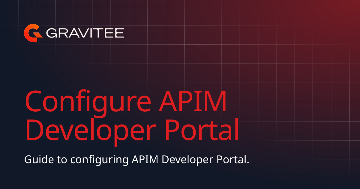 Configure APIM Developer Portal | API Management 4.0 | Gravitee Documentation