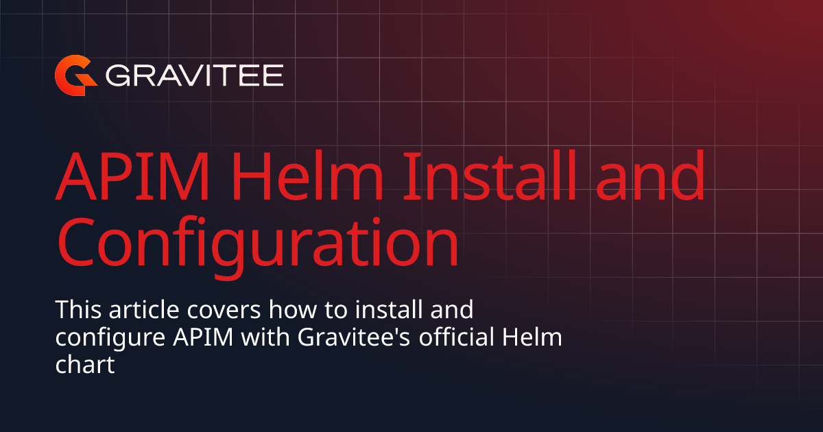 APIM Helm Install and Configuration | API Management 4.2 | Gravitee ...