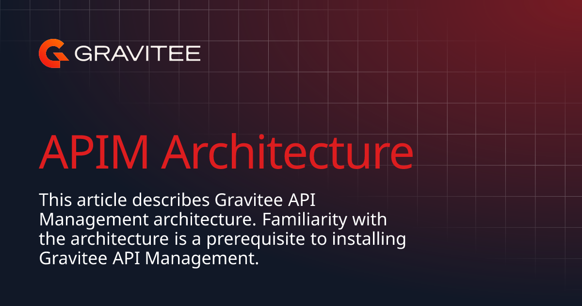APIM Architecture | API Management 4.2 | Gravitee Documentation