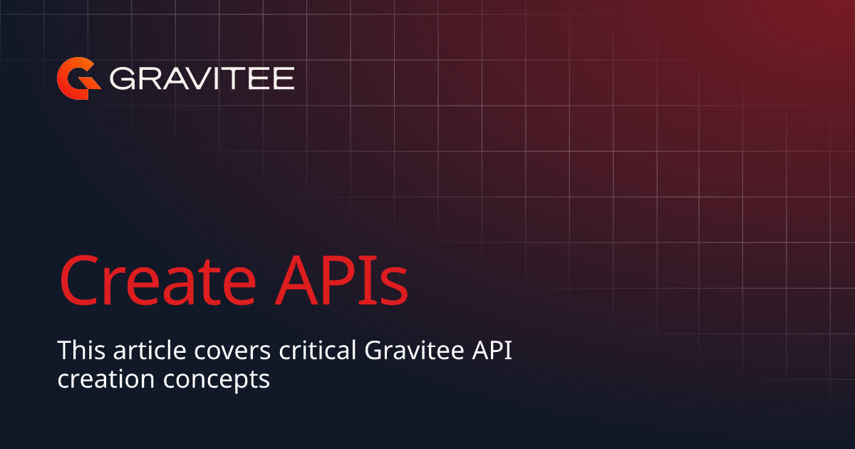 Create Apis Gravitee Documentation