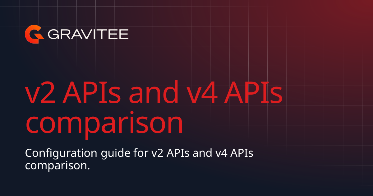 v2 APIs and v4 APIs comparison | Gravitee Documentation