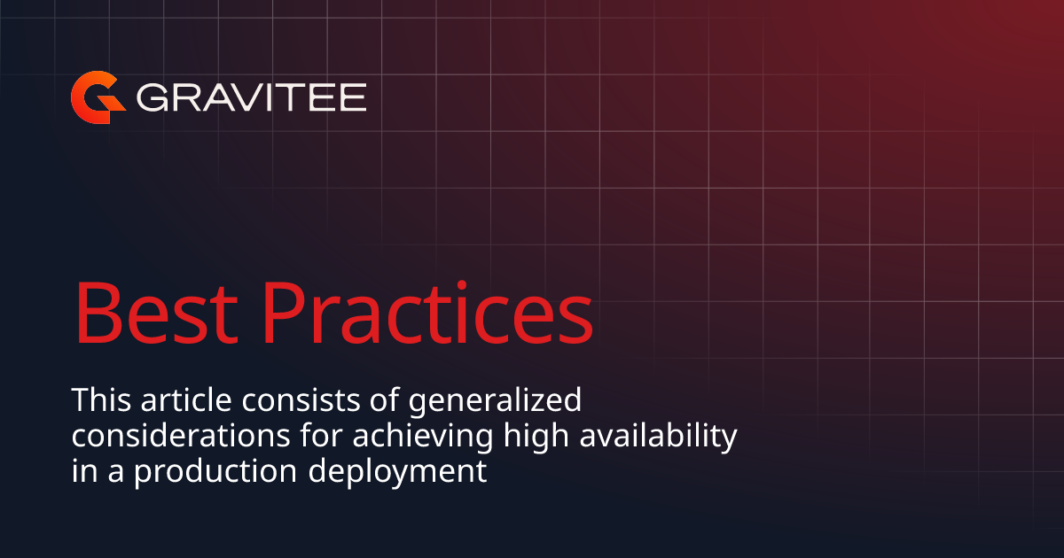 Best Practices | Gravitee Documentation