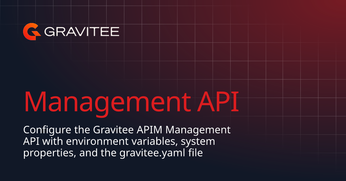Management API | Gravitee Documentation