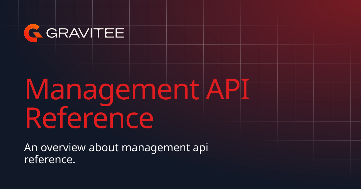 Management Api Reference Gravitee Documentation