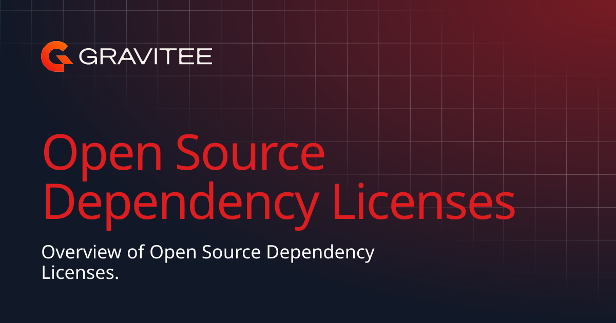 Open Source Dependency Licenses | Gravitee Documentation